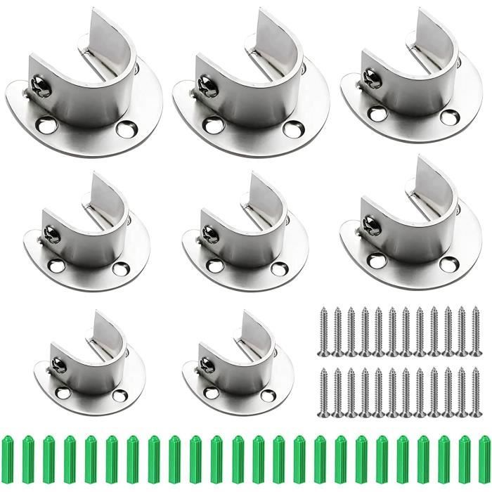 XSHAO 8 Pcs Support de Tringle à Rideaux Douilles en forme de U ...