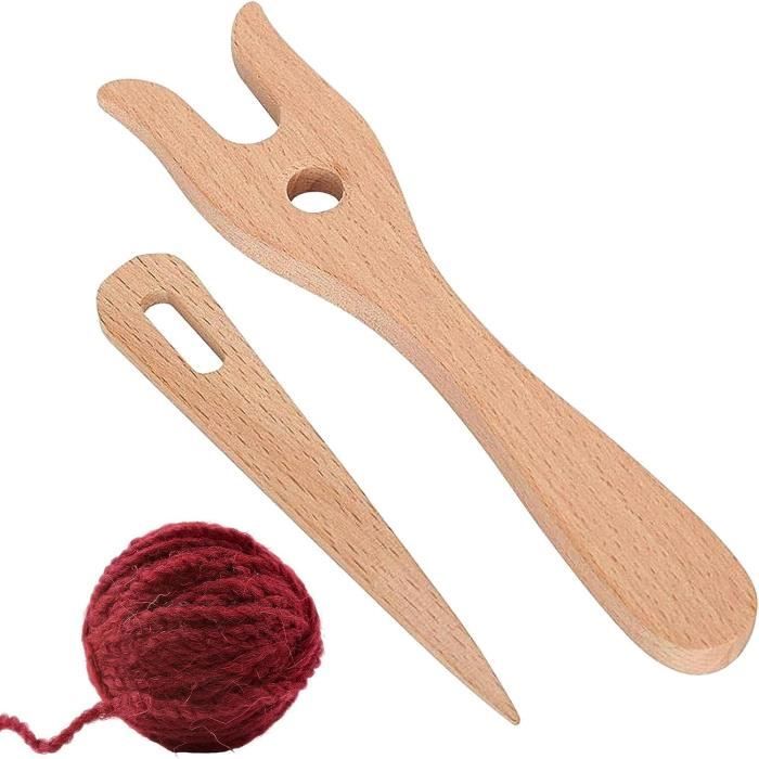Lucet En Bois,Ensemble D'Aiguilles À Gros Chas En Bois | Accessoires De ...