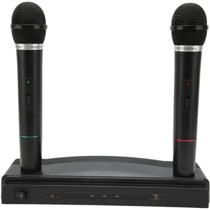 Microphone Sans Fil Portable, 1 Récepteur Pour 2 Microphones Dynamiques ...