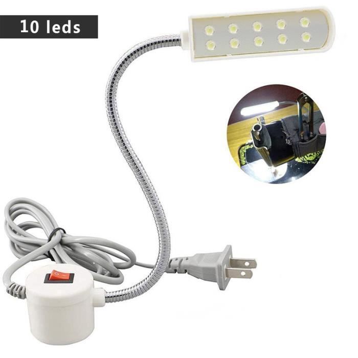 10 Leds Lampe LED industrielle super lumineuse pour machine à coudre veilleuse lampe de travail ...