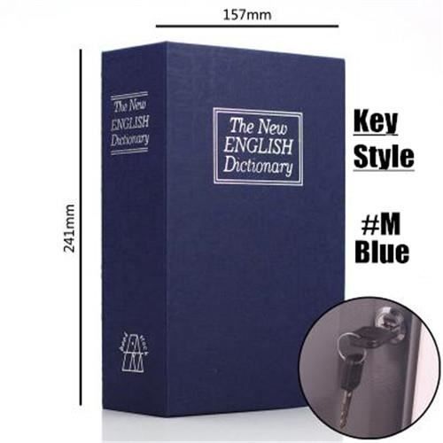 COFFRE FORT,Key Blue M--Mini coffre fort en forme de dictionnaire pour ...