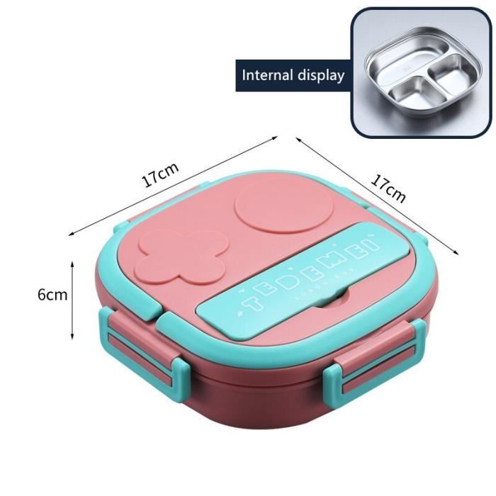 LUNCH BOX - BOITE A REPAS,Red 3 grids--Boîte à déjeuner thermique en ...