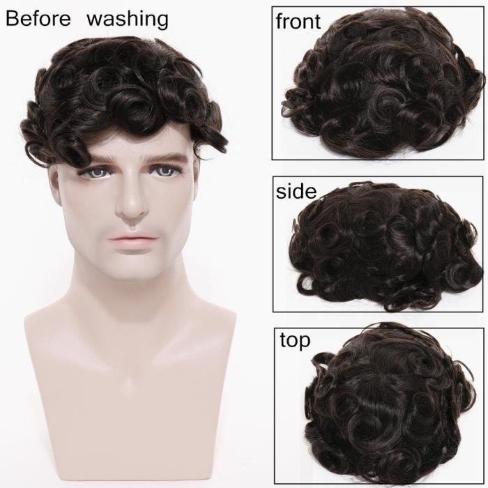 French Lace Perruque Postiche Homme Complément Capillaire en 100% ...