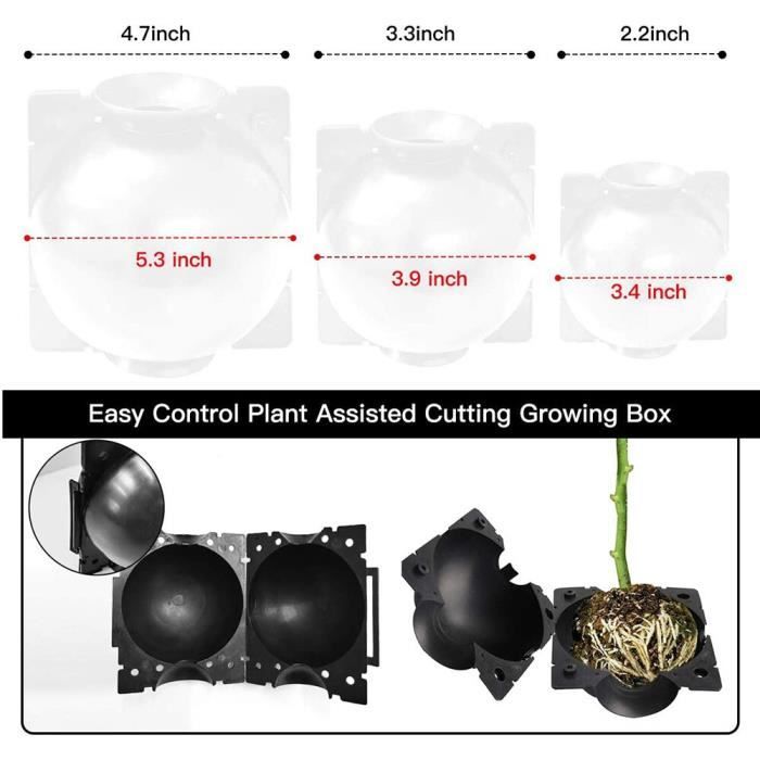 POT DE GERMINATION,Black L--Boule'enracinement de plantes, 1 pièce ...