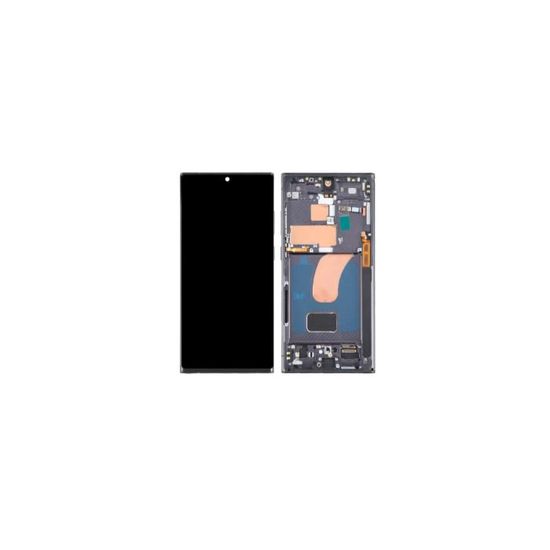Ecran LCD et Vitre Tactile avec Châssis REFURB Noir pour Samsung Galaxy S23 Ultra 5G S918 ...