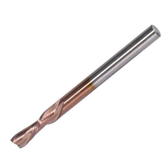 Fraise CNC - HURRISE - Acier au Tungstène - Double Tranchant - 3.175x3 ...