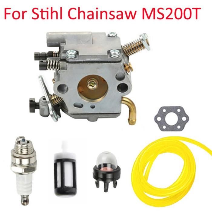 Carburateur en alliage aluminium, filtre à carburant pour Stihl MS200 MS200T 020T, Kit de ...