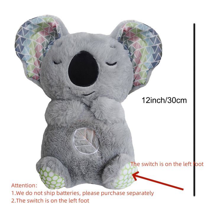 Mignon Ours en peluche koala apaisant et respirant, 12 pouces/30 cm, loutre apaisante, peluche ...