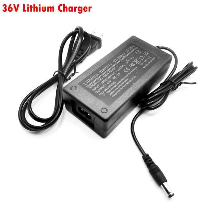 Chargeur intelligent DC 42V 2A DC 5,5x2,1mm pour batterie au Lithium ...