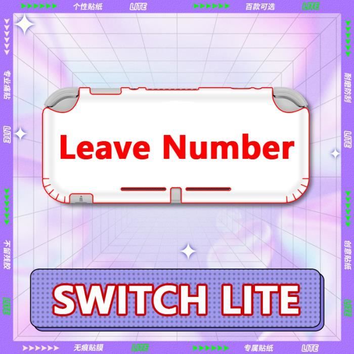 Numéro de congé - Autocollant de peau de protection pour Nintendo ...