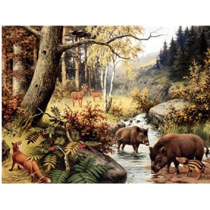 Puzzle en bois Animaux de la forêt 1000 pièces - Cadeau unique pour ...