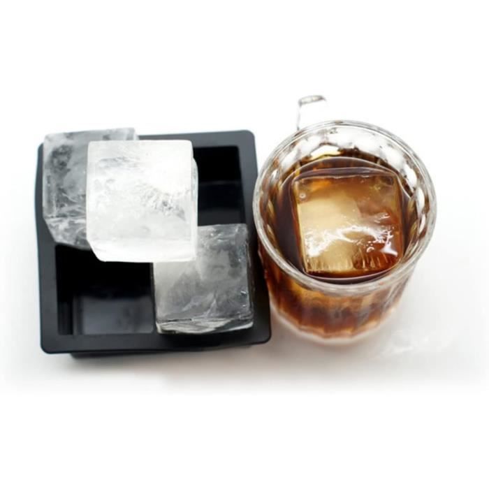 2Pcs Bac À Glaçons Cube Moule À Glaçons Whisky Plateau De Service ...