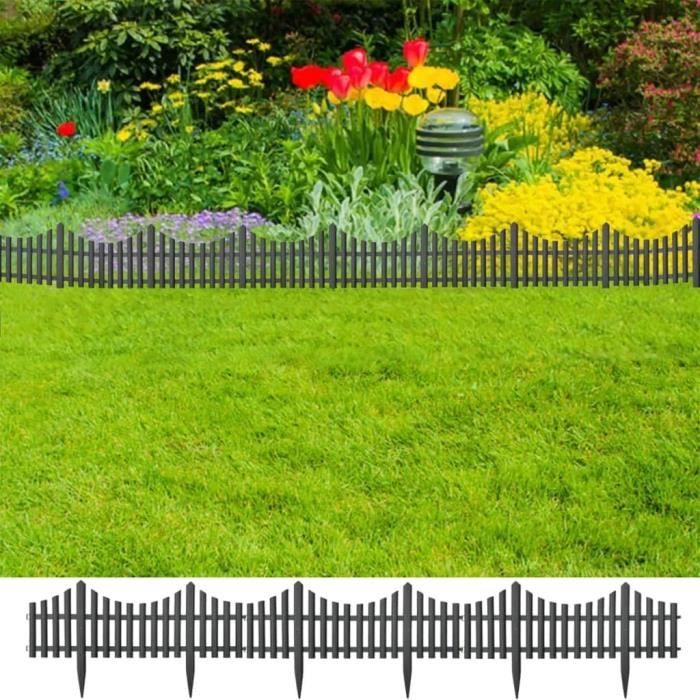 Bordure de Jardin, Bordure de Gazon Bordure de Pelouse Clôture Gazon Bordures de pelouse 17 pcs ...