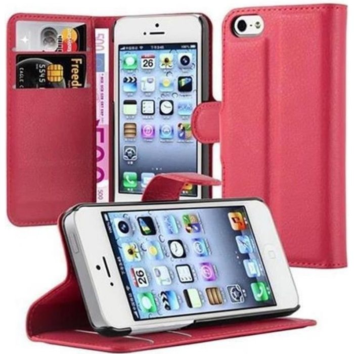 Cadorabo Coque Apple iPhone 5 / 5S / SE ROUGE Housse Etui Case Cover ...