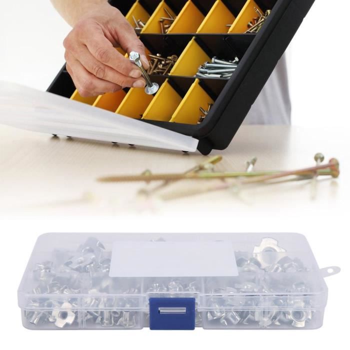 110Pcs 1 Box T Nuts Rivet Nut M10\M8\M6 \M5\M4\M3 Four Claws Galvanized ...