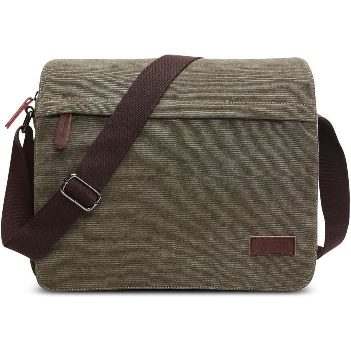 Mode Homme Sac Bandoulière Rétro Sac D'Épaule 14 Pouces Sac D ...