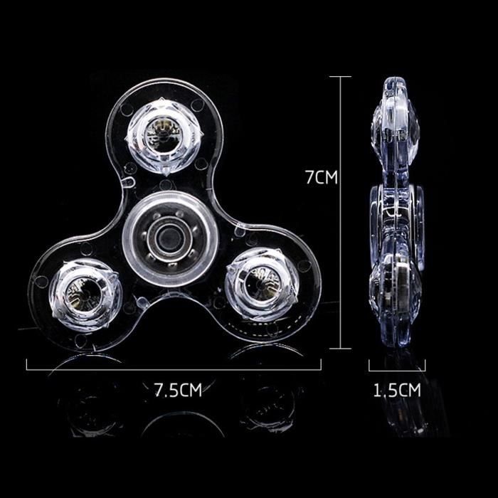 Luminous LED light Fidget Spinner Hand Top Spinners Glow in Dark Light ...