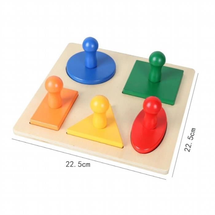 Enfants En Bois Montessori Jigsaw Bois Bouton Puzzle Conseil Jouets ...
