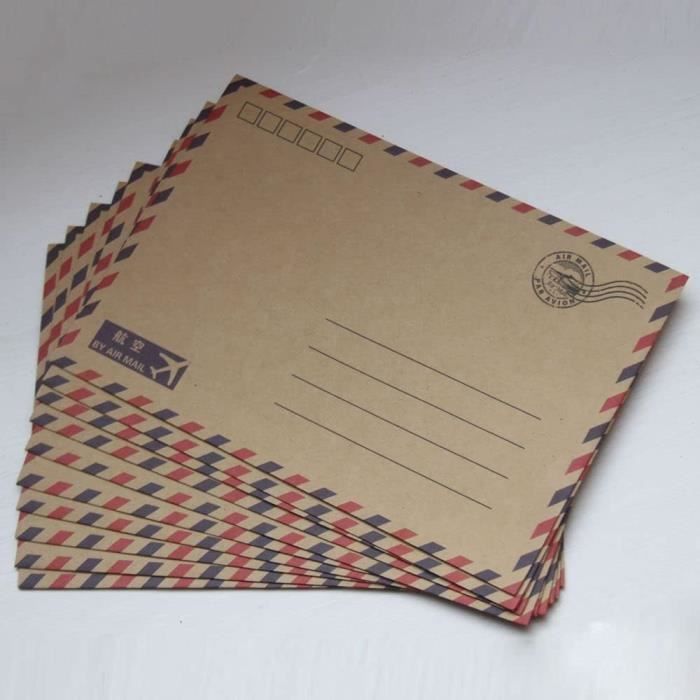 Vintage Style De Poste Aérienne Enveloppes X 10 Mariage-Artisanat ...