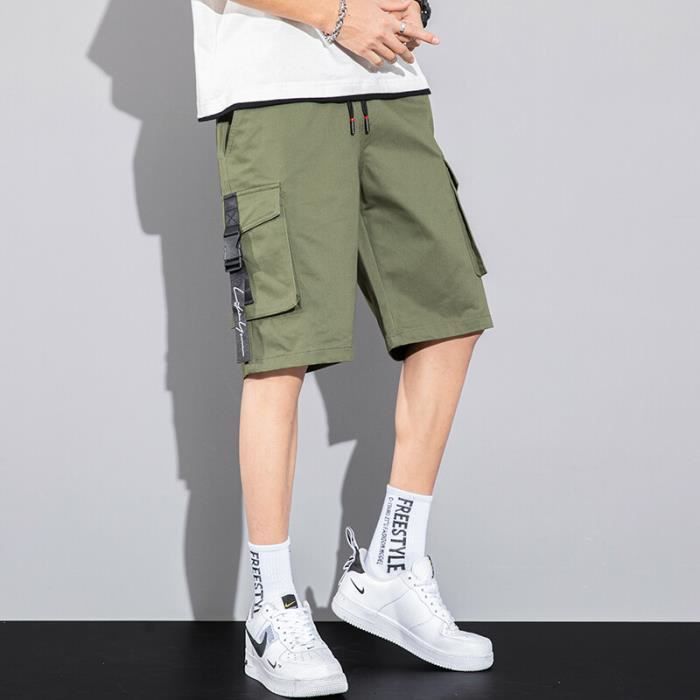 Short,Short Cargo Camouflage sans ceinture pour Homme, court, large ...