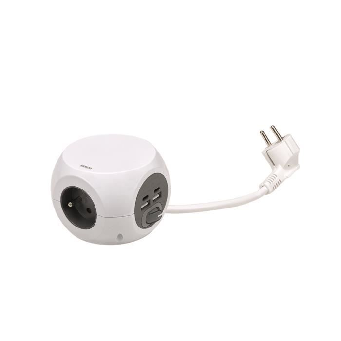 Multiprise 1pc 2p T Vers 3 Pc 2p T Et 4 Usb 3 4a 2 Usb Type A Et 2 Usb