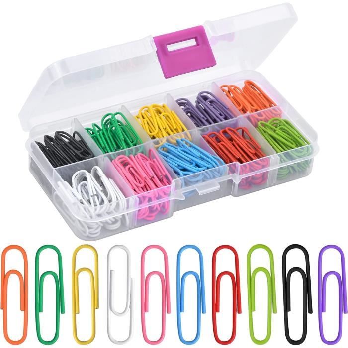 AvoDovA 250 Pièces Trombones Colorés, 28 MM Petits Trombones, Mini ...