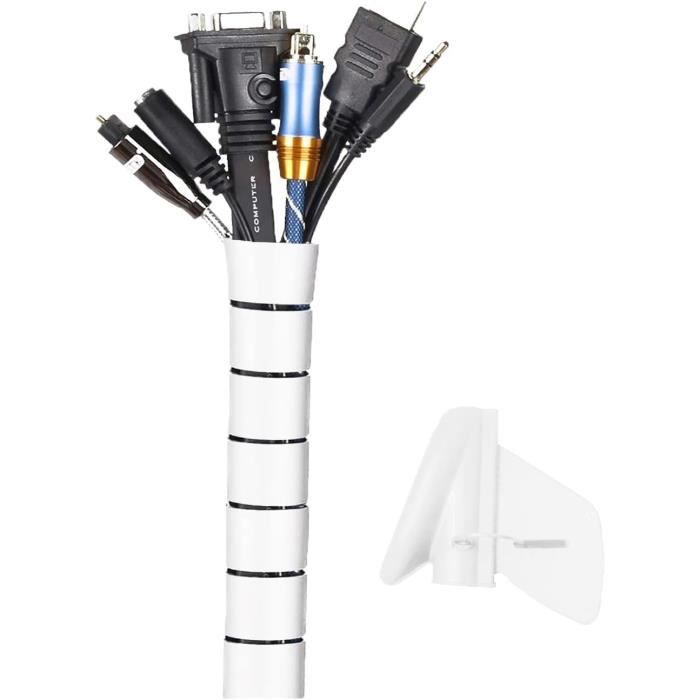 Cache Cable, 2m Gaine Souple Electrique Cable Management pour Ranger ou ...