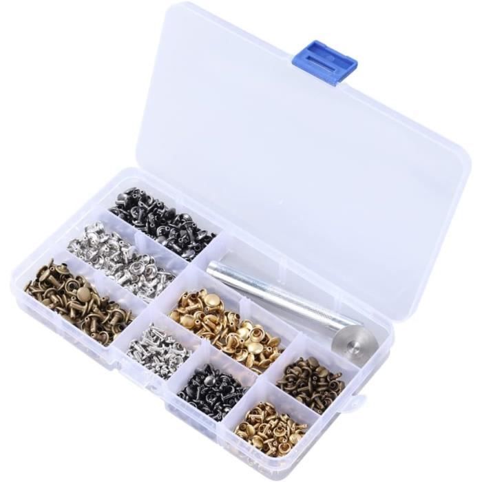 240Pcs Kit Cuir Double Cap Rivet Set Diy Rivet Set Rivet Setter Kit ...