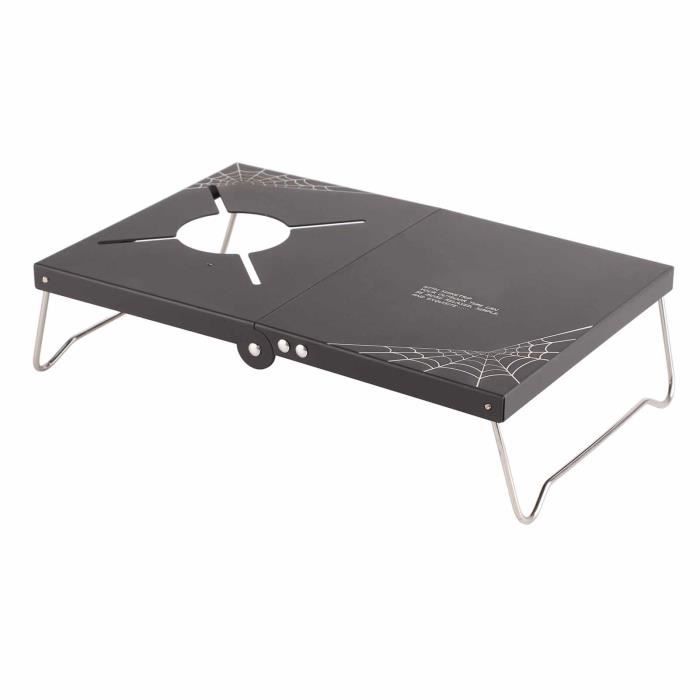 VINGVO Table Camping Pliable Aluminium Portable Mini Réchaud Stockage ...