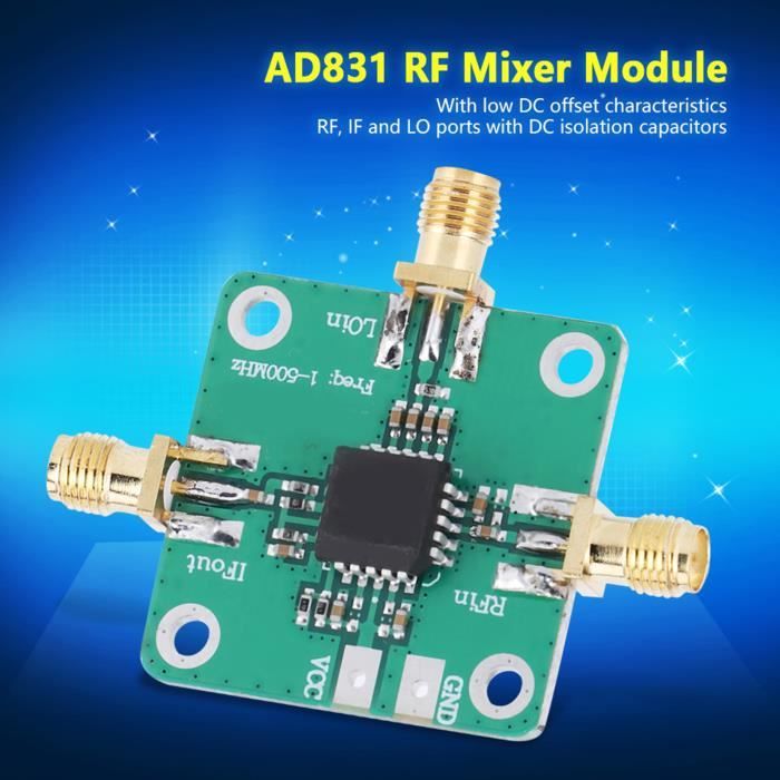 Module de mélangeur RF - YOSOO - AD831 - Haute Fréquence - 1-500 MHz - Alimentation 9-11V ...