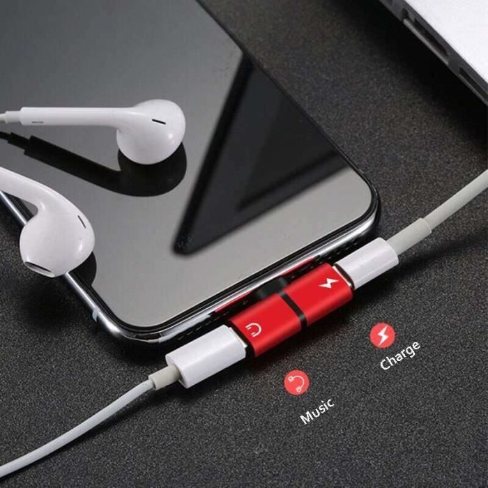 Ha07774-Séparateur de charge Audio pour iPhone 7 8 X XS XR Ipad ...