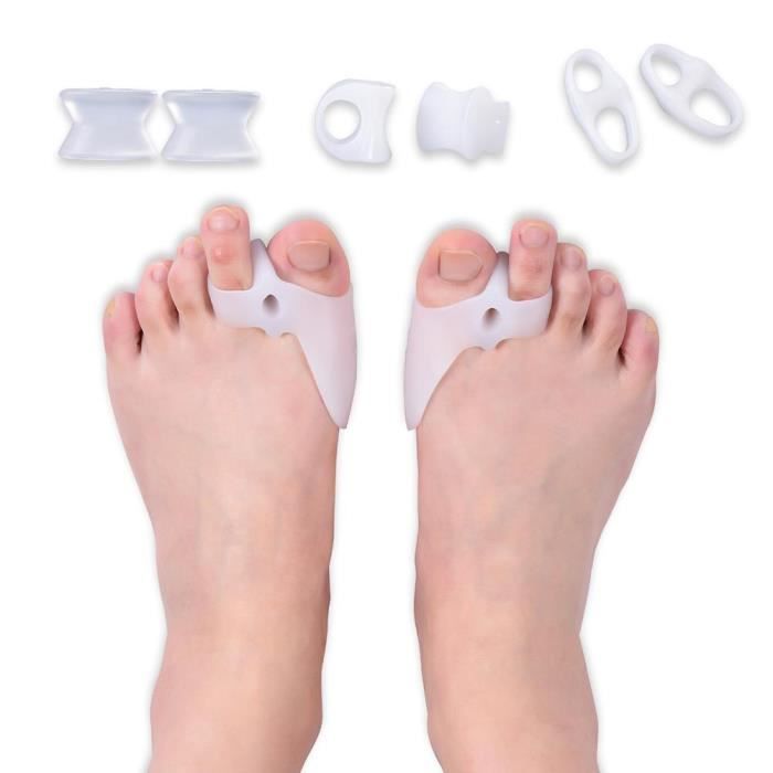 8 Pièces Gel Séparateur D'orteil Hallux Kyste Attelle Correction De La ...