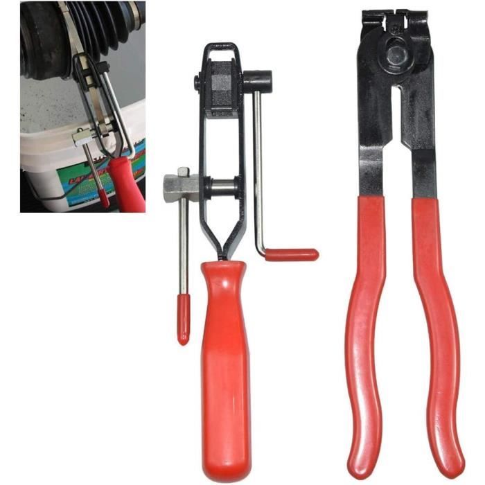 Pince pour Collier de Serrage - ZVD - Acier embouti - Poignée antidérapante - 22 cm - Type à ...