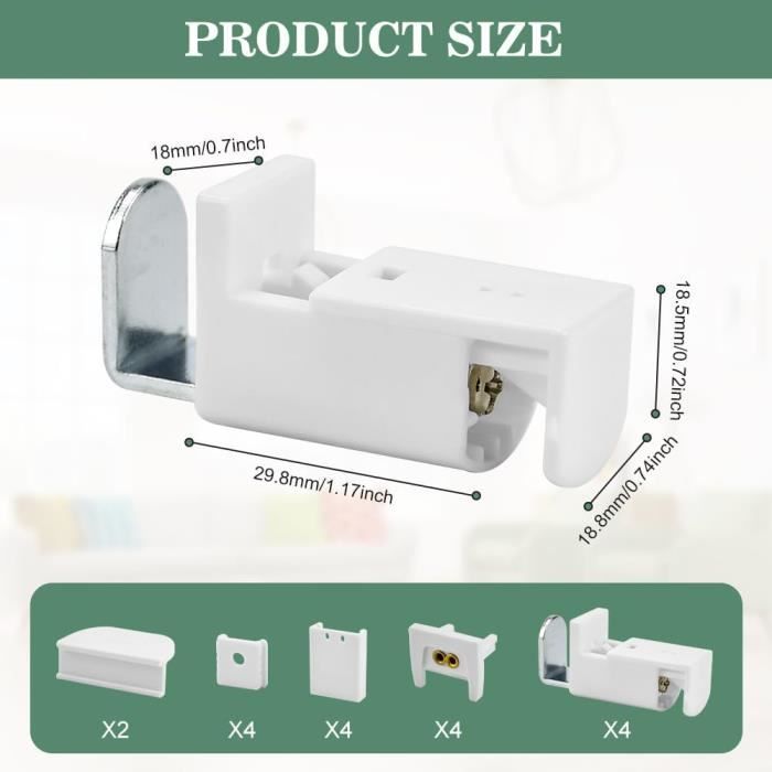 4 Pcs Support De Serrage Pour Store Enrouleur Support De Fixation Sans ...