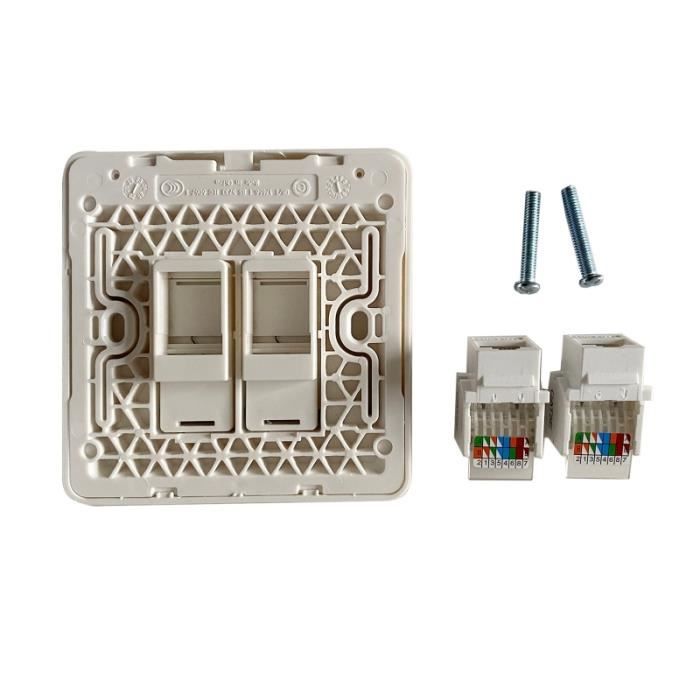 Tapez 69-H37E – prise murale réseau RJ45 LAN, 86x86mm, femelle à ...
