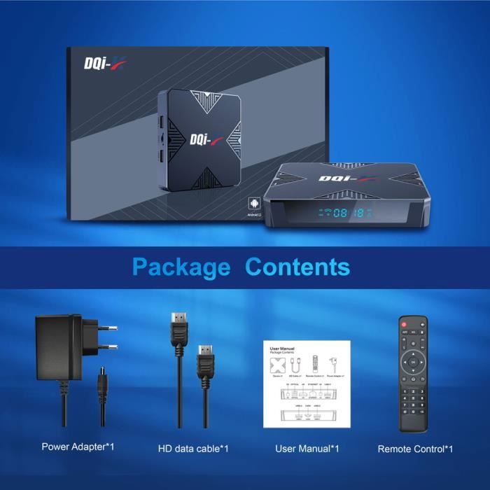 Android TV box Boitier iptv X98H Lecteur Multimdia de Diffusion en ...