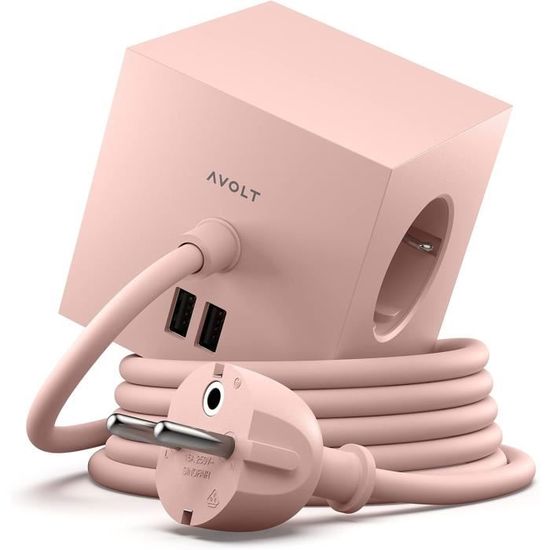 Multiprise Cube - Avec Fixation Magnétique- Multiprise Rallonge Electrique Usb Cube Avec 3 ...