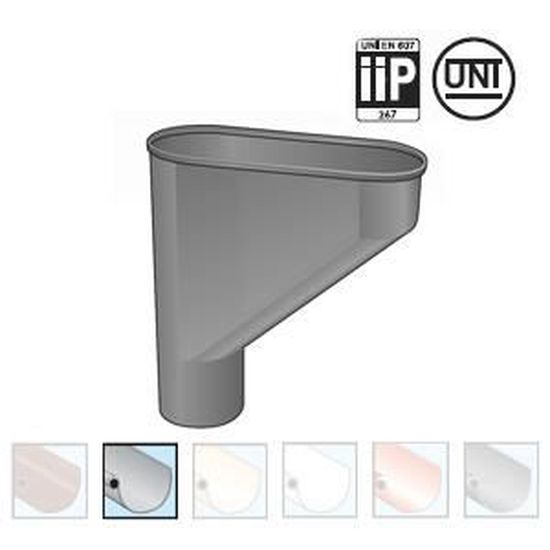 Jambonneau PVC gouttière 25 Ø80 -gris - FIRSTPLAST - Demi-ronde ...