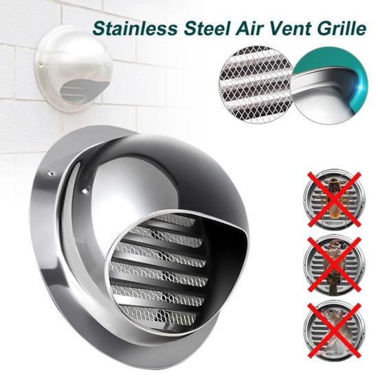 Grille de Ventilation - MOMOTOU - 150 mm - Acier Inoxydable - Sortie ...