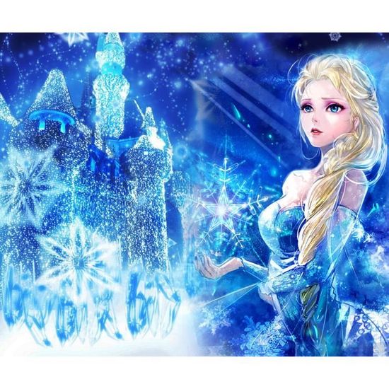 5D Diamond Painting Complet Broderie par Numéros, Dessin animé, Anna ...