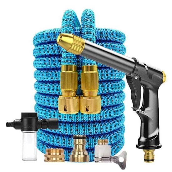 TUYAU - BUSE - ACCESSOIRE DE BUSE,DF07-1-2 ''-25ft--Tuyau'arrosage magique extensible à haute ...