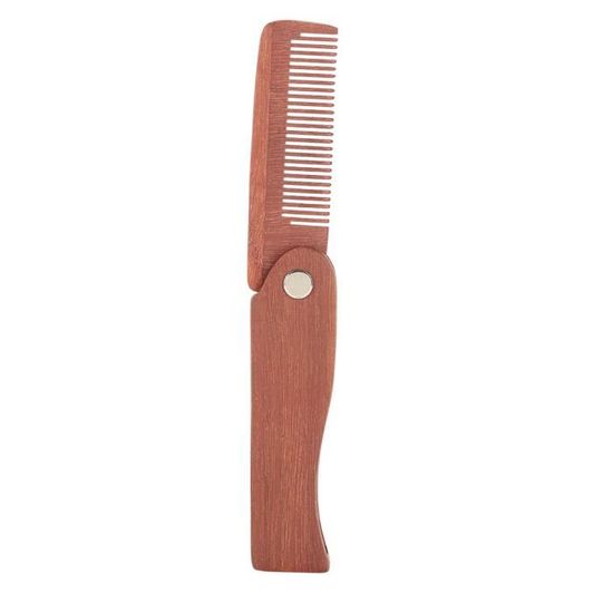 Zerone peigne à barbe portable Peigne à barbe en bois naturel portable ...