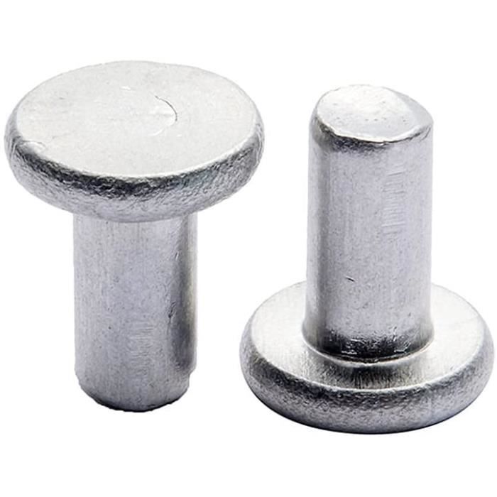 Rivets tte plate en aluminium rivets solides frappe plat m2m2 ...