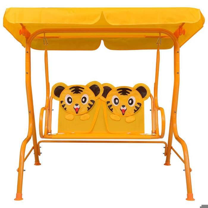 BEST SELLER Balancelle pour enfants Jaune 115x75x110 cm Tissu ...