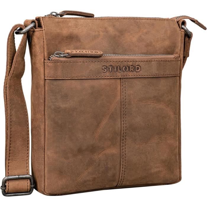 'Aspen' Sacoche Homme Bandoulière Cuir Vintage Petit Sac Message ...