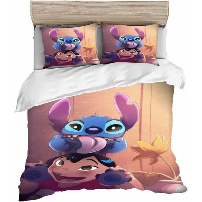 Lilo & Stitch Parure de lit 3D Anime Cartoon Enfant Microfibre ...