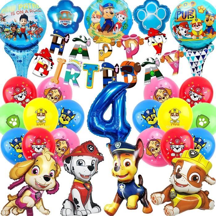 Decoration Anniversaire Pat Patrouill 4 ans Garçon, 3D Patte Patrouill ...