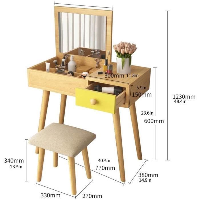 Zxb-shop Coiffeuse Coiffeuse Coiffeuse Simple Petit Appartement Mini ...