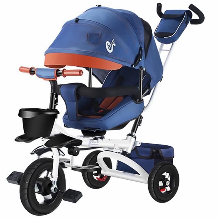 Tricycle pour enfants, poussette pliante et inclinable de 10 mois à 6 ...