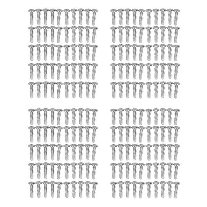 Cikonielf Vis perceuse à tête ronde Vis à tête ronde M4.8x19 vis autoperceuse antirouille pour ...